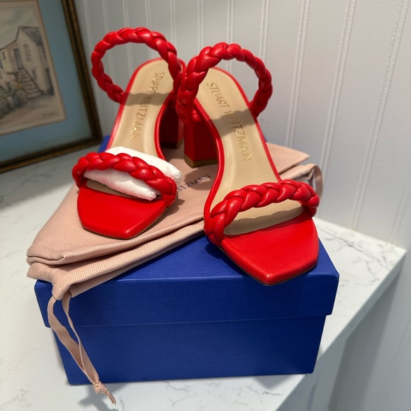 Stuart Weitzman | Shoes | Stuart Weitzman Red Sandals | Poshmark